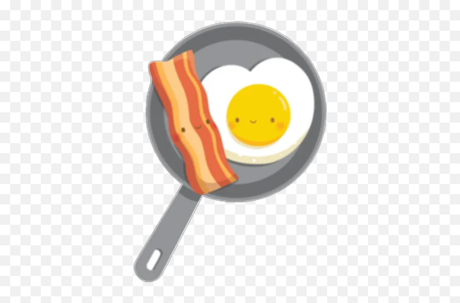 Comida Cute Stickers For Whatsapp - Bacon Eggs Emoji,Frying Pan Emoji ...