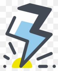 Lightning Strike Clipart - Triangle Emoji,Strike Emoji - free ...
