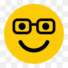 Nerd Happy Smiling Face In Rounded Square Face Icons - Nerd Face Png ...