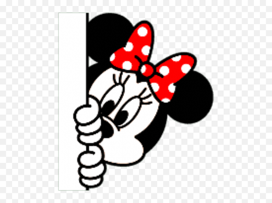 Minnie Mouse Drawing Mickey Mouse - Minnie Mouse Peeking Emoji,Mickey ...