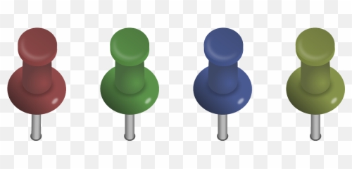 Pin Office Notice Clerical Tack - Push Pins Clip Art Emoji,Push Pin ...