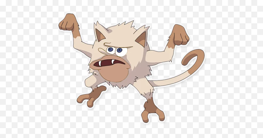Pokemon Meme Face Stickers - Live Wa Stickers Pokemon Mankey Emoji ...