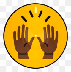 An Emoji Of A Smug Laugh With One Hand Raised To The Clipart - Emoji ...