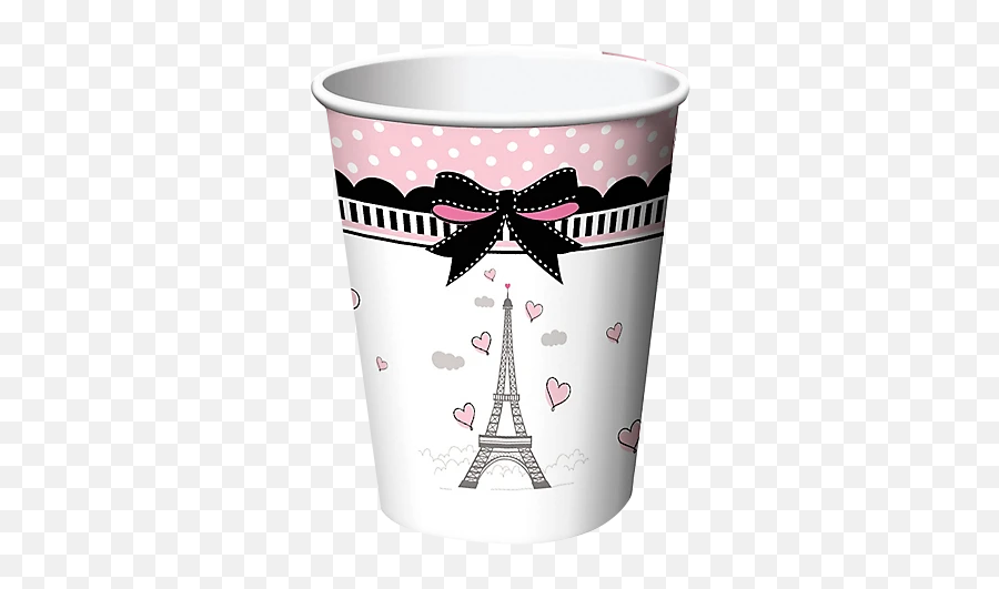 Pink Paris Party Cups - Tema De Fiesta Paris Emoji,Eiffel Tower Emoji ...