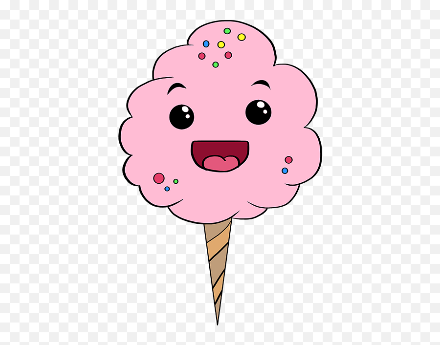 How To Draw Cotton Candy Cartoon So Cute How To Draw Cotton Candy 