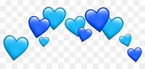 Blue Hearts Png Transparent - Dark Blue Love Heart Emoji,Blue Heart ...