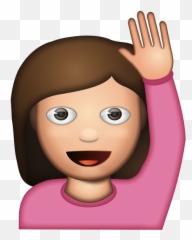 Raise Right Hand Clipart - Raise Your Hand To Speak Emoji,Hand Raising ...