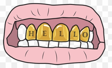 Teeth Clip Gold Picture - Golden Shiny Teeth Roblox Emoji,Pursed Lips ...