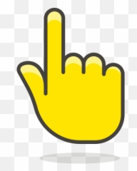 Finger Clipart Index Finger - Black Pointer Finger Png Emoji,Emoji Hand ...