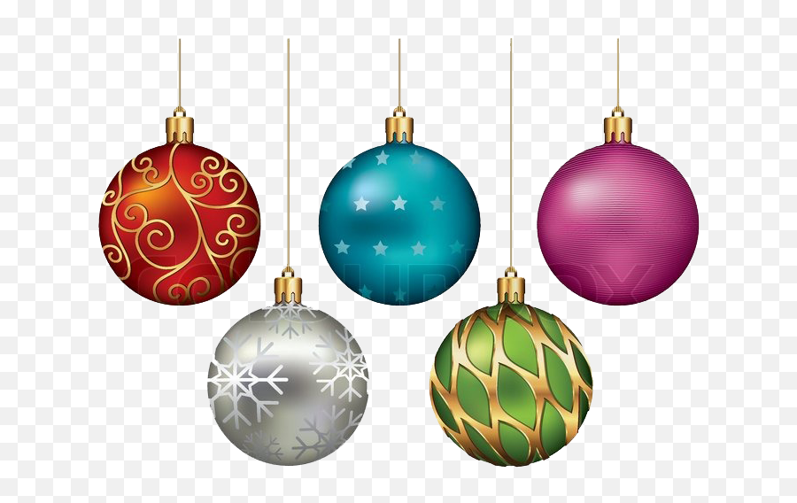 Colorful Christmas Ornaments Png Image File - Christmas Border Corners ...